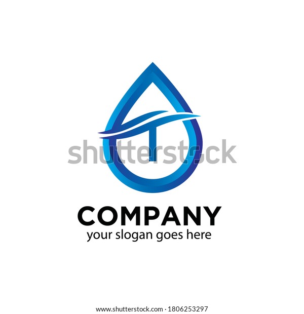 Teardrop Vector Logo Design Letter T Stock Vector (Royalty Free ...