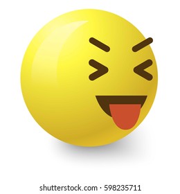 Teasing Smiley Icon Cartoon Illustration Teasing Stock Illustration ...
