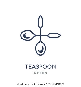 Teaspoon Icon Teaspoon Linear Symbol Design Stock Vector (Royalty Free ...