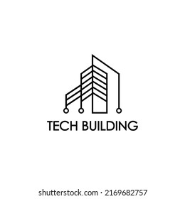 Tech Building Logo Design Templates Stock Vector (Royalty Free ...