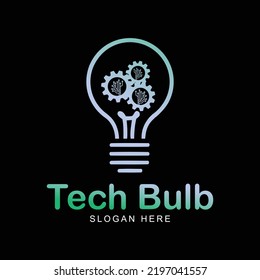 Tech Bulb Gear Logo Electronic Gear Stock Vector (Royalty Free ...