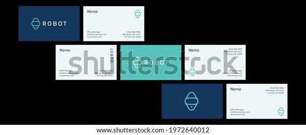 Tech Business Card Design Template Simple Stock Vector (Royalty Free ...