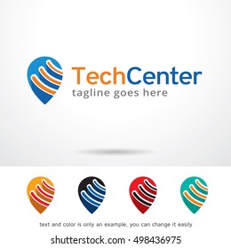 Tech Center Logo Template Design Vector: เวกเตอร์สต็อก (ปลอดค่า ...