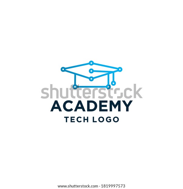 Tech Digital Academy Logo Design Line Stock Vector (Royalty Free ...