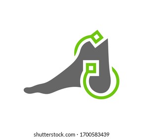 Tech Foot Logo Vector Template Creative Stock Vector (Royalty Free ...
