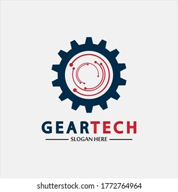 Tech Gear Logo Vector Design Template Stock Vector (Royalty Free ...