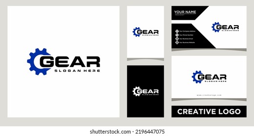 Tech Gear Wheel Logo Design Template Stock Vector (Royalty Free ...