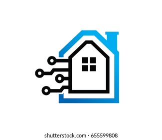 Tech House Logo Template Design Vector Stock Vector (Royalty Free ...
