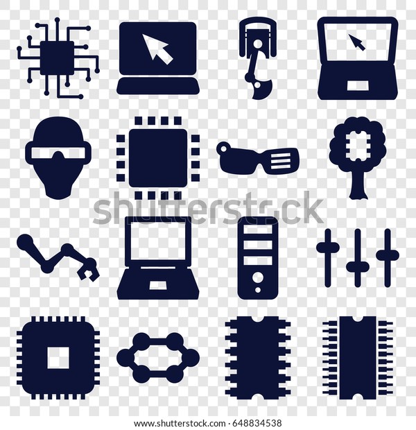 Tech Icons Set Set 16 Tech Stock Vector (Royalty Free) 648834538 ...