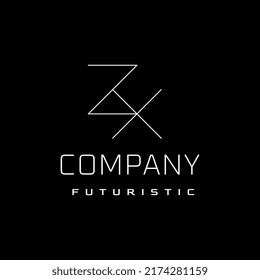Tech Letter Zx Monogram Logo Design Stock Vector (Royalty Free ...