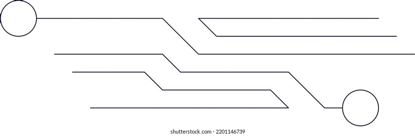 Tech Line Decorative Design Element Vector Stock Vector (Royalty Free ...