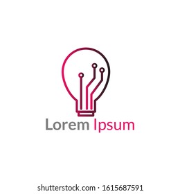Tech Logo Concept Line Art Style Stock Vector (Royalty Free) 1615687591 ...