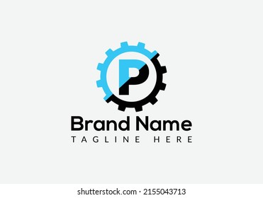 Tech Logo On Letter P Template Stock Vector (Royalty Free) 2155043713 ...
