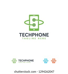 Tech Phone Logo Designs Concept Phone Stock Vector (Royalty Free ...