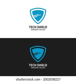 Tech Shield Logo Perfect Logo Brand Stock Vector (Royalty Free ...