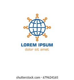 Mouse World Logo Template Illustration Stock Vector (Royalty Free ...