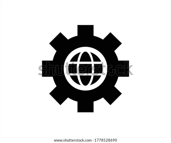 Tech World Icon Vector Globe Earth Stock Vector (Royalty Free ...