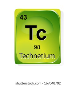 Technetium Chemical Element Atomic Number Symbol: vetor stock (livre de ...