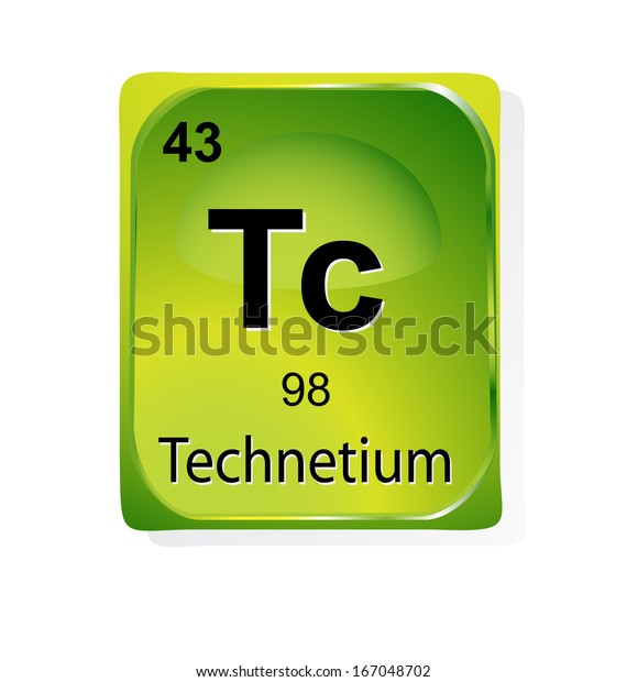 Technetium Chemical Element Atomic Number Symbol Stock Vector (Royalty ...