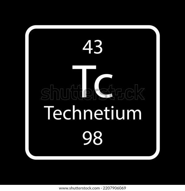 Technetium Symbol Chemical Element Periodic Table Stock Vector (Royalty ...