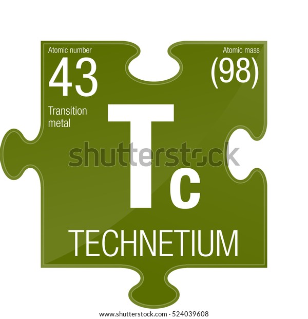 Technetium Symbol Element Number 43 Periodic Stock Vector (Royalty Free ...