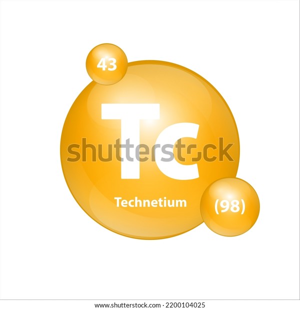 Technetium Tc Icon Structure Chemical Element Stock Vector (Royalty ...