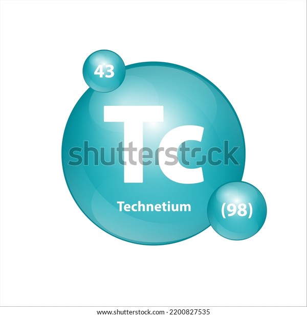 Technetium Tc Icon Structure Chemical Element Stock Vector (Royalty ...