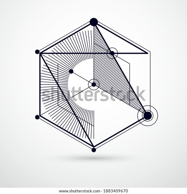 Technical Blueprint Vector Black White Digital Stock Vector (Royalty ...