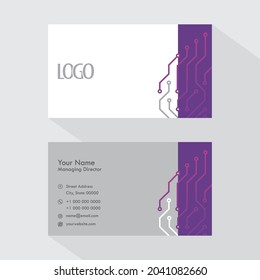 Technical Business Card Design Template Stock Vector (Royalty Free ...