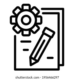 Technical Configuration Icon Outline Technical Configuration Stock ...