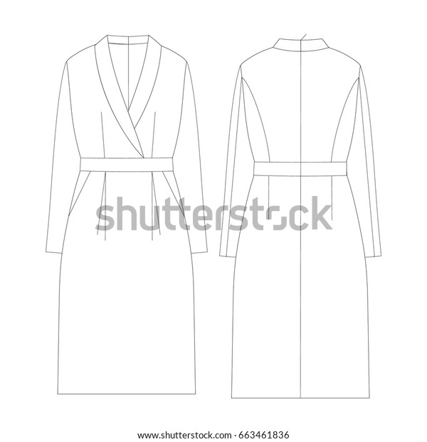 Technical Drawing Dress Sketch Vector Illustration: Vector có sẵn (miễn ...