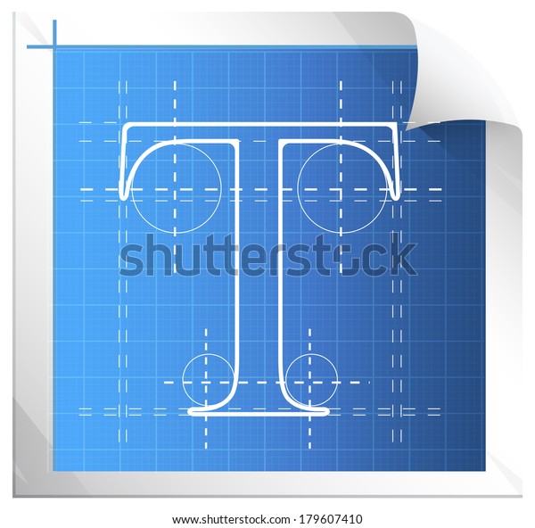 Technical Drawing Fonts Illustration Stock Vector (Royalty Free) 179607410
