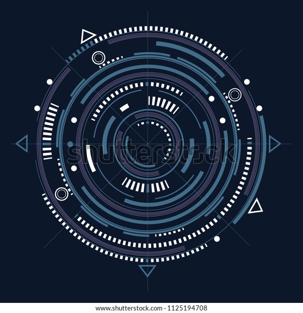 Technical Drawingfantastic Circle Drawing Details: เวกเตอร์สต็อก (ปลอด ...