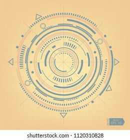 Technical Drawingmechanical Scheme Vector Technical Background Stock ...