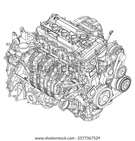 Engine Drawing | Free download on ClipArtMag