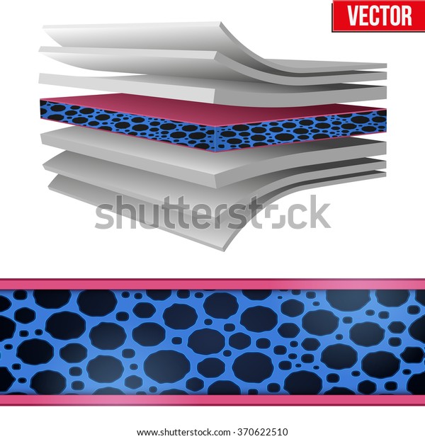 Technical Illustration Porous Material Demonstration Structure 스톡 벡터 ...