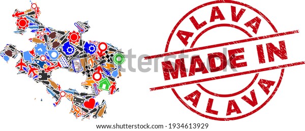 Technical Mosaic Alava Province Map Made Stock Vector (Royalty Free ...