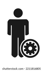 Technical Person Icon Engineer Illustration Product Stock Vector ...