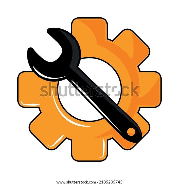 Technical Service Work Icon Isolated Stock Vector (Royalty Free ...