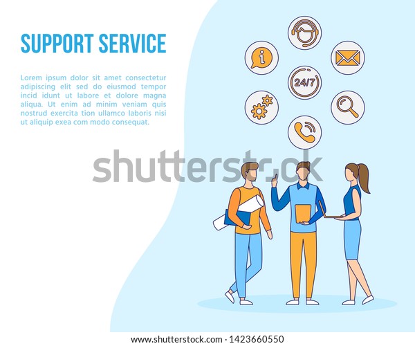 Vetor stock de Technical Support Office Call Center Helpdesk (livre de ...