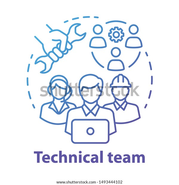 Technical Team Concept Icon Company Staff Stock Vector (Royalty Free ...
