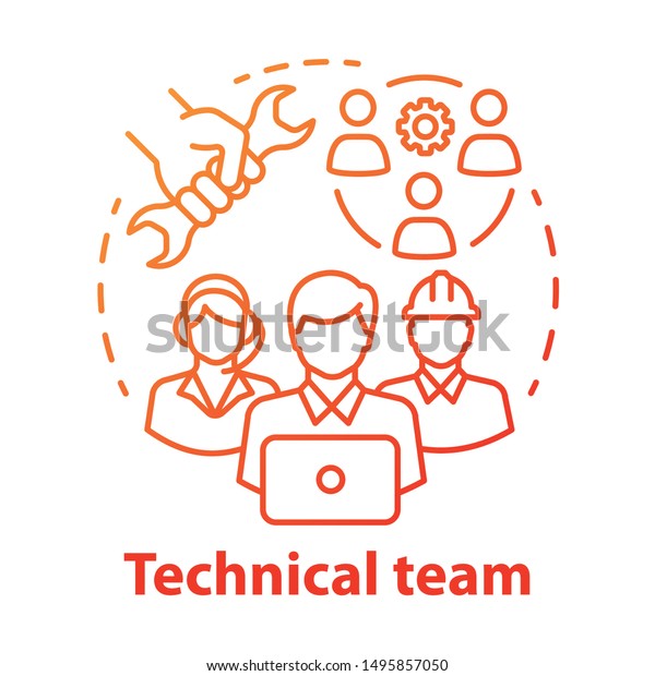 Technical Team Concept Icon Company Staff Stock Vector (Royalty Free ...