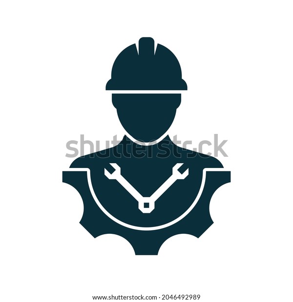 Technician Icon Design Isolated On White Stock Vector (Royalty Free ...
