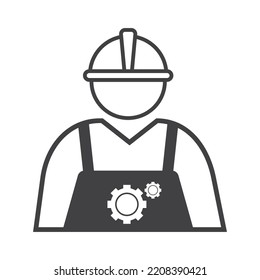 Technician Icon Vector Illustration White Background Stock Vector ...
