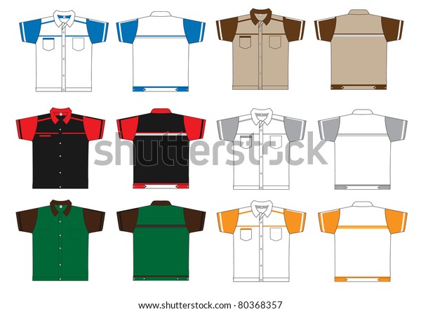 technician uniform shirt design Vector template