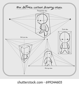 Techniques Draw Cartoon Dimension Use Boxes Stock Vector (Royalty Free ...