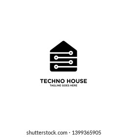Techno House Logo Design Vector Stock Vector (Royalty Free) 1399365905 ...