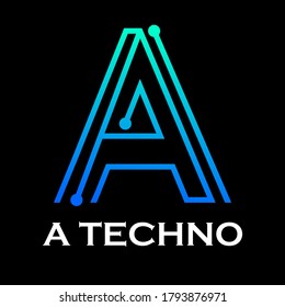 Techno Logo Design Template Illustration Stock Vector (Royalty Free ...