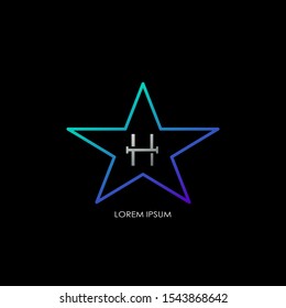 Techno Star Letter H Logo Creative Stock Vector (Royalty Free ...