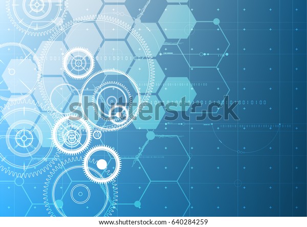 Technological Abstract Digital Gears Blueprint Interface Stock Vector ... Technological Abstract Digital Gears Blueprint Interface Stock Vector ...